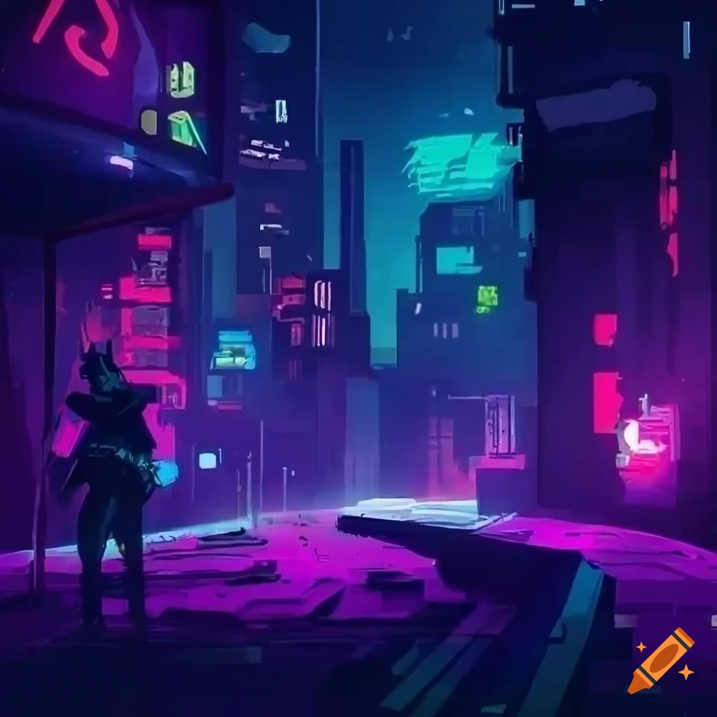 Cyberpunk landscape arcane