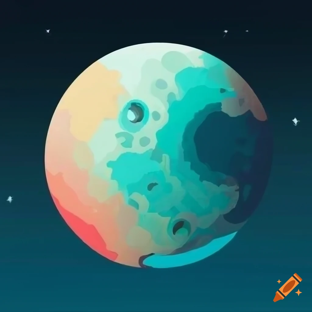 Cresent moon isometric on Craiyon