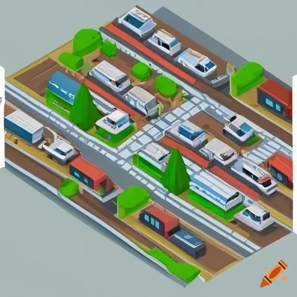 Streets details isometric 2.5d on Craiyon