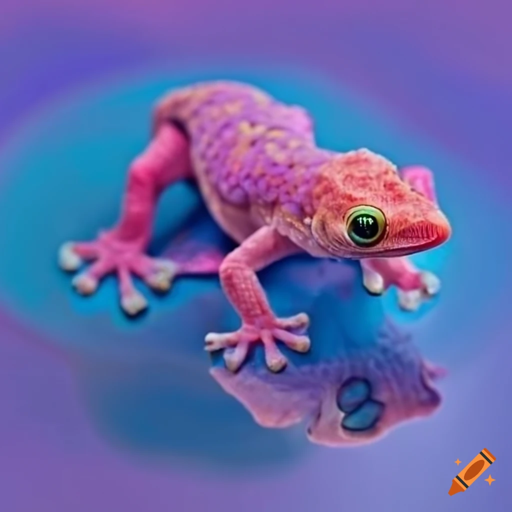 Gecko pink and blue