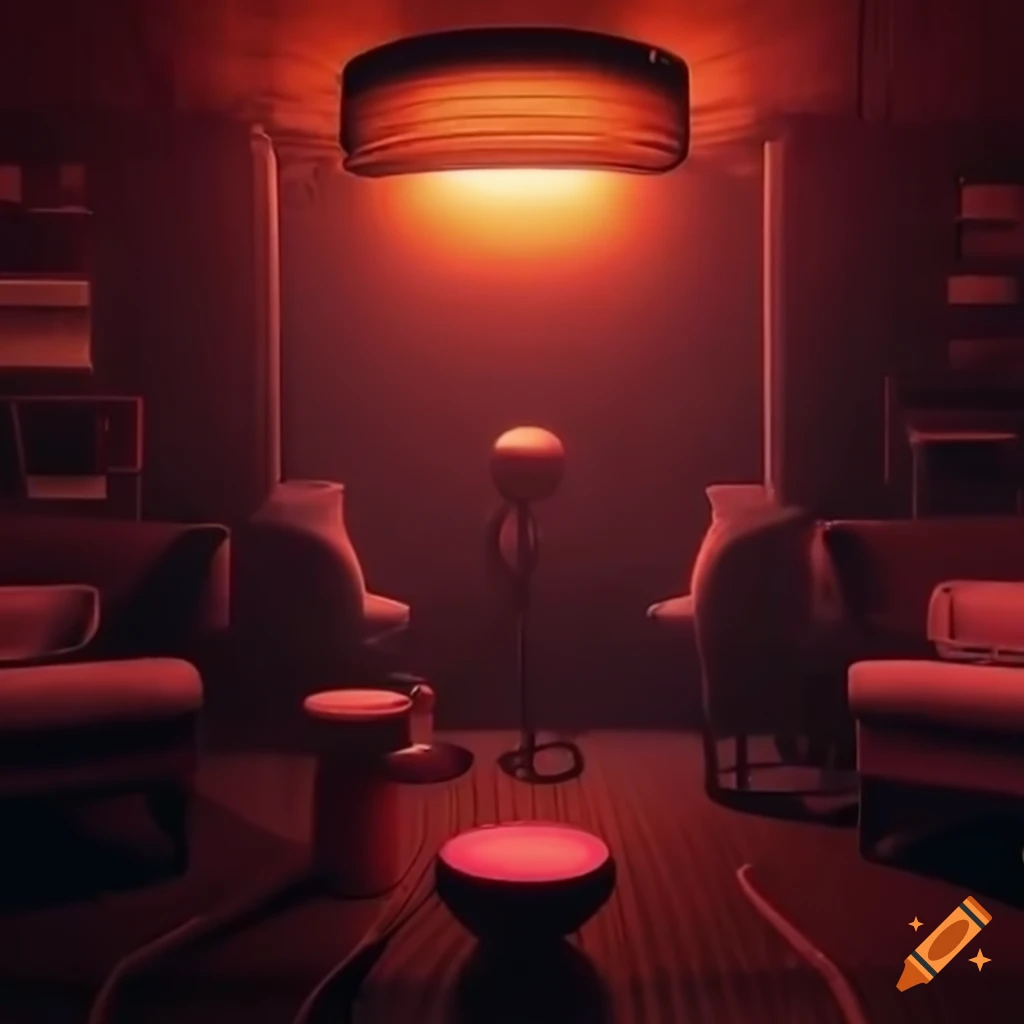 Lo fi radio lounge 8k realistic