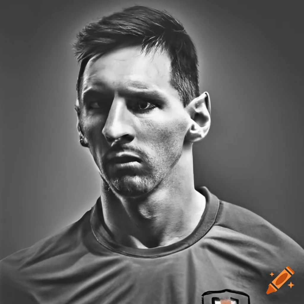 Lionel messi face sad on Craiyon