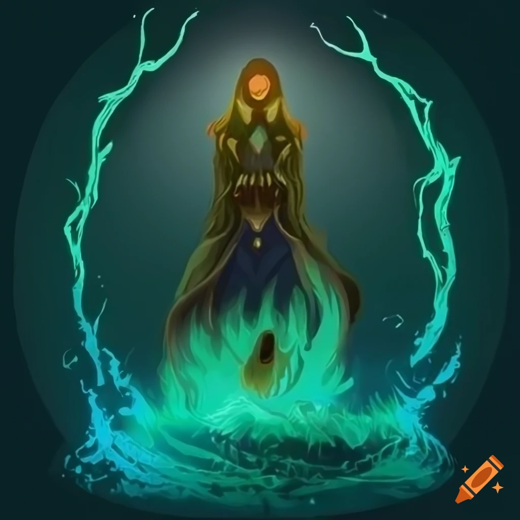 Nature spirit magic rpg icon on Craiyon