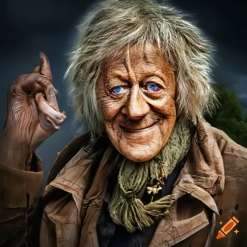 Jon pertwee scarecrow, hdr photo-realistic on Craiyon