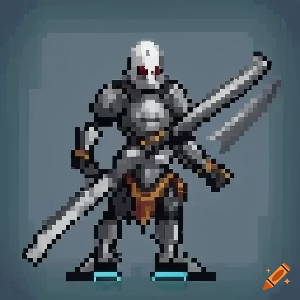 Science fiction ancient royal guard, battle stance, facing the right ...