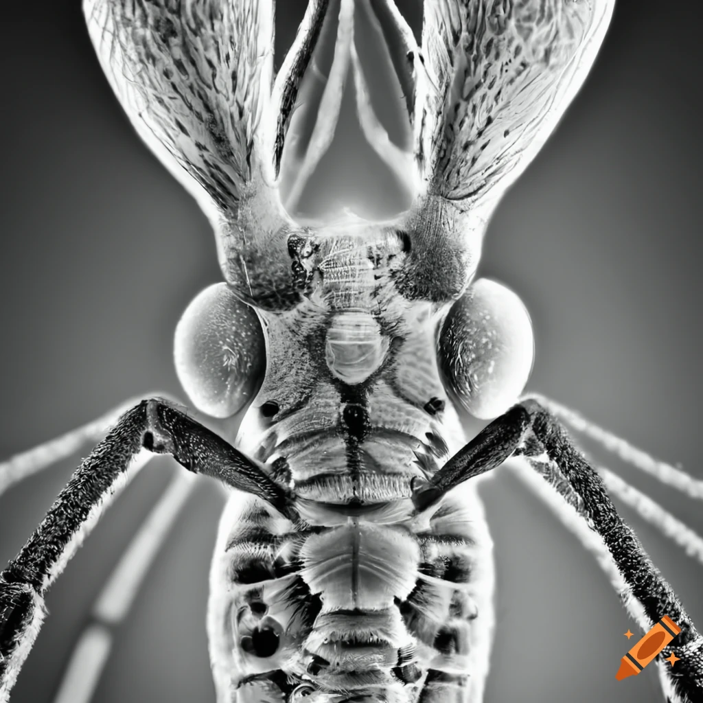 Robotic winged insect antennae photo many legs many eyes many wings ...