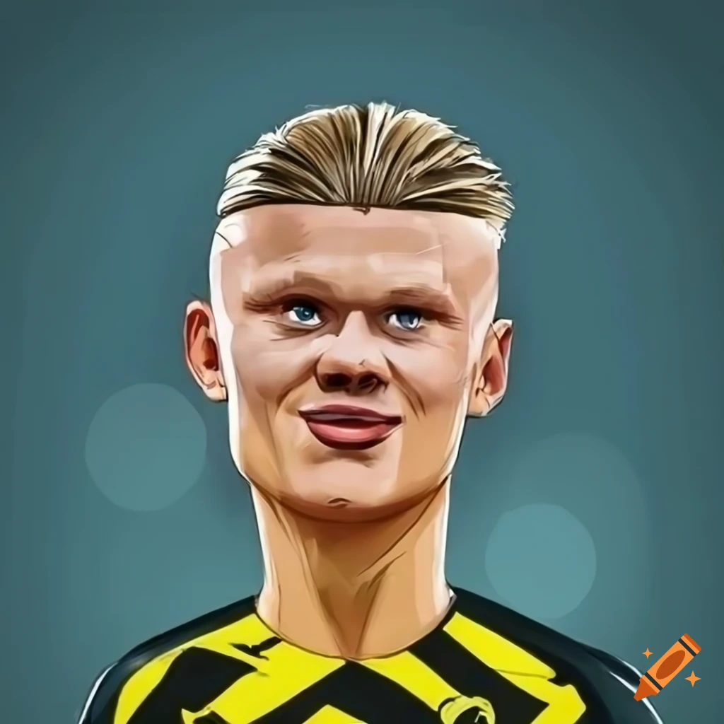 Haaland cartoon on Craiyon