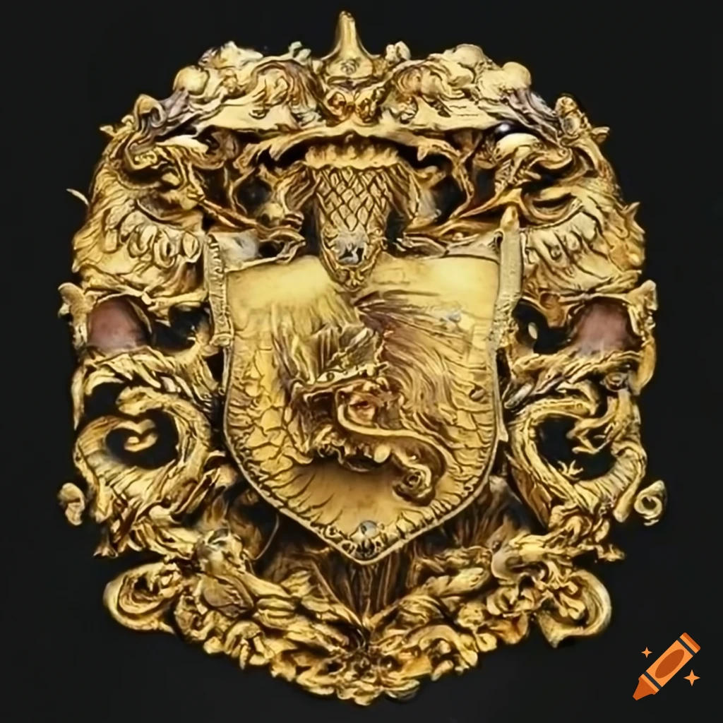 Coat of arms dragon gold