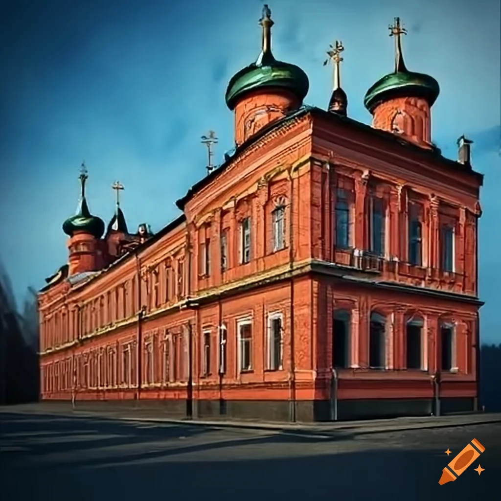 Russian barracks building on Craiyon