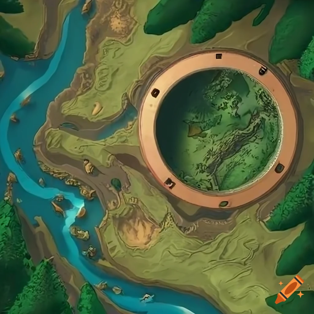 Mountain landscape roads , highlighting key locations and landmarks ...