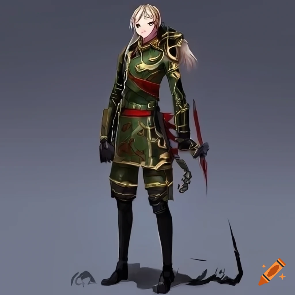Anime fantasy military uniform