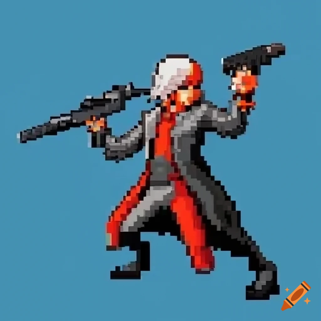 Tactical spy, battle stance, facing the right, to the SNES pixel art ...