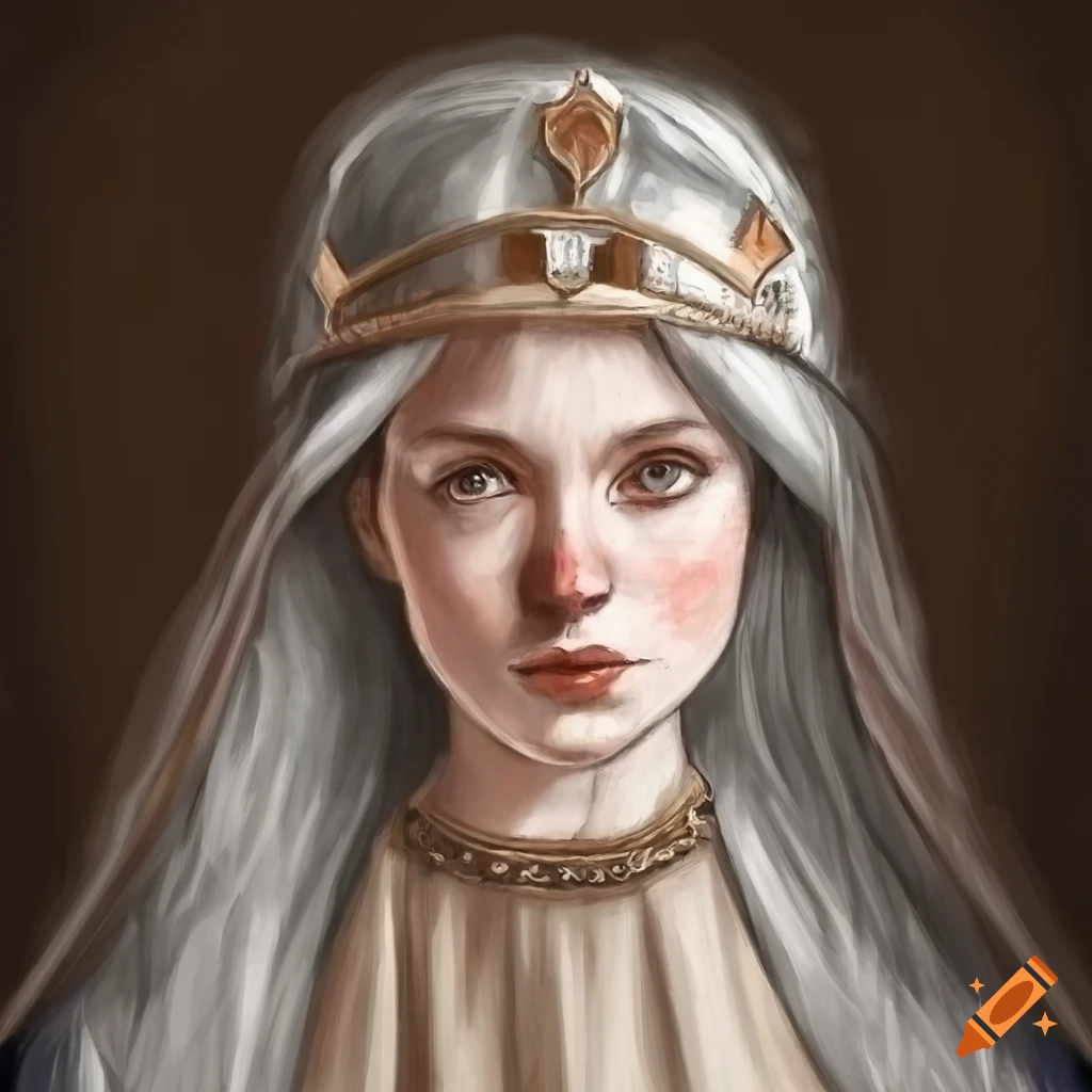 Two girls, a silver haired princecss with a brown haired handmaiden ...