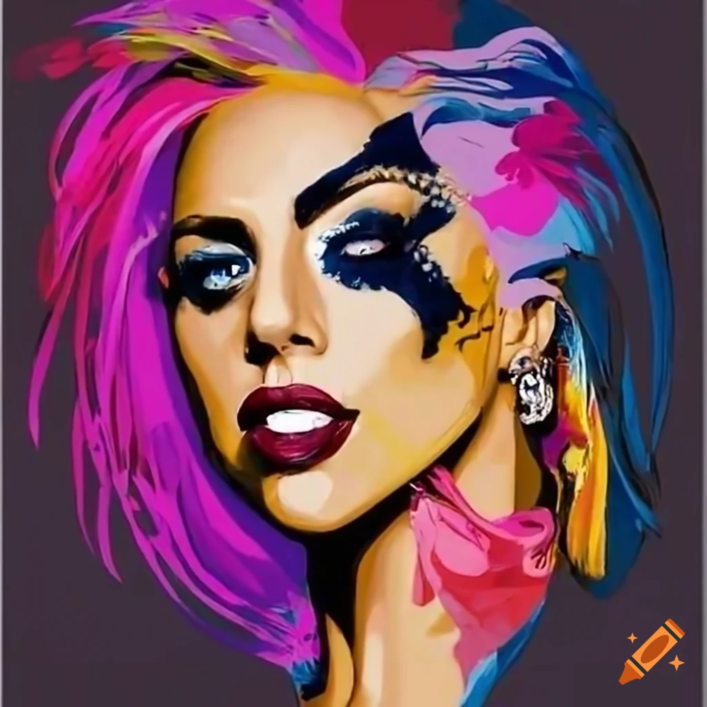 Pop Art Lady Gaga Drawing