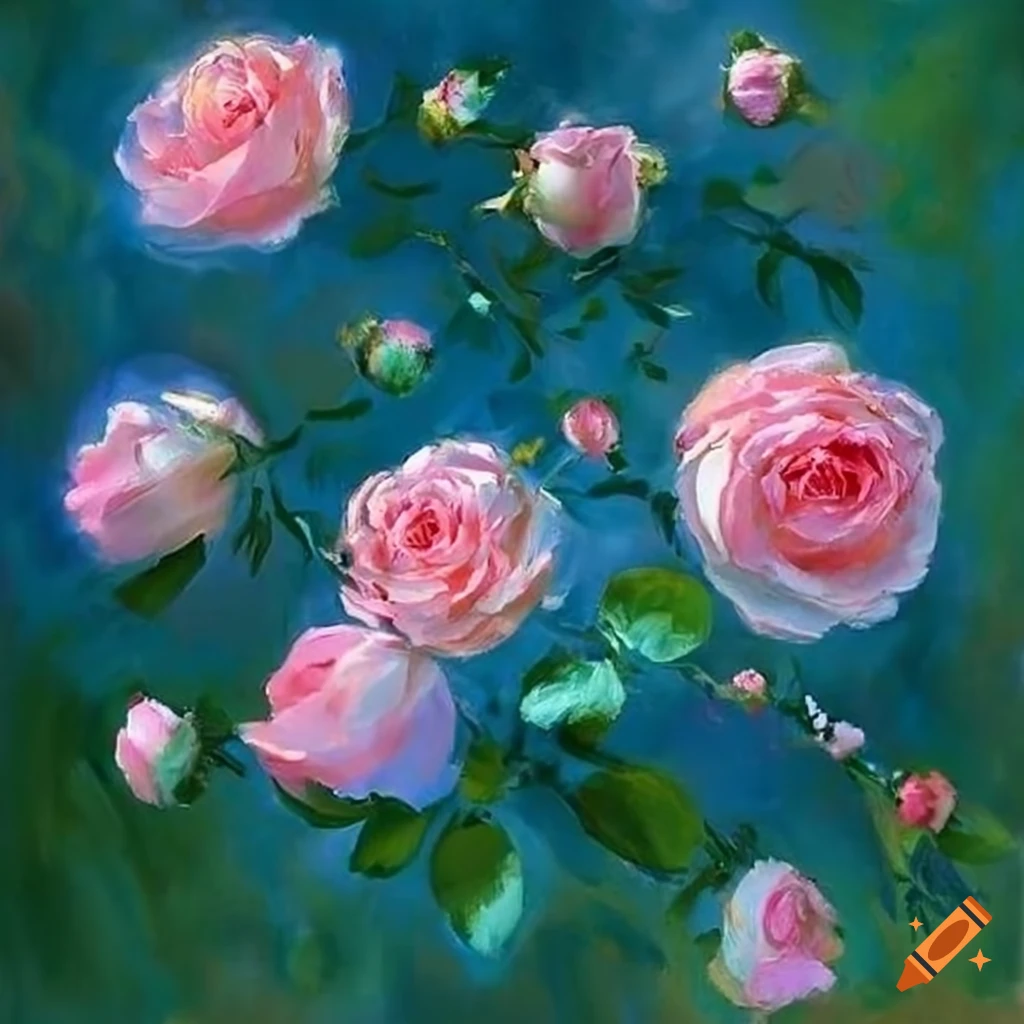 Monet roses