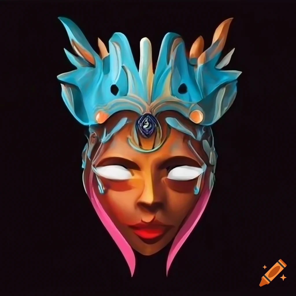 Stylized mask design on Craiyon