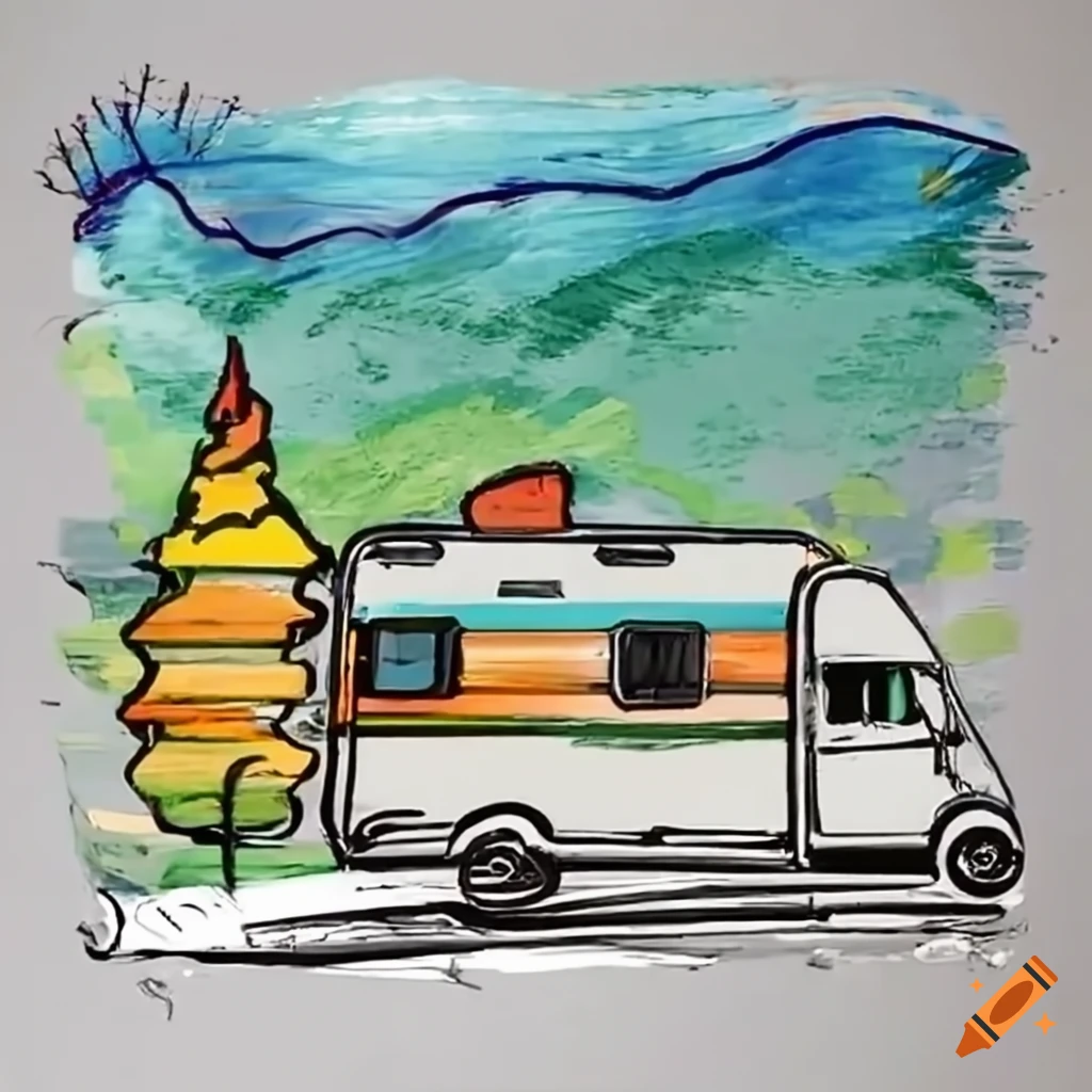 Travelling in an rv with beautiful scenery