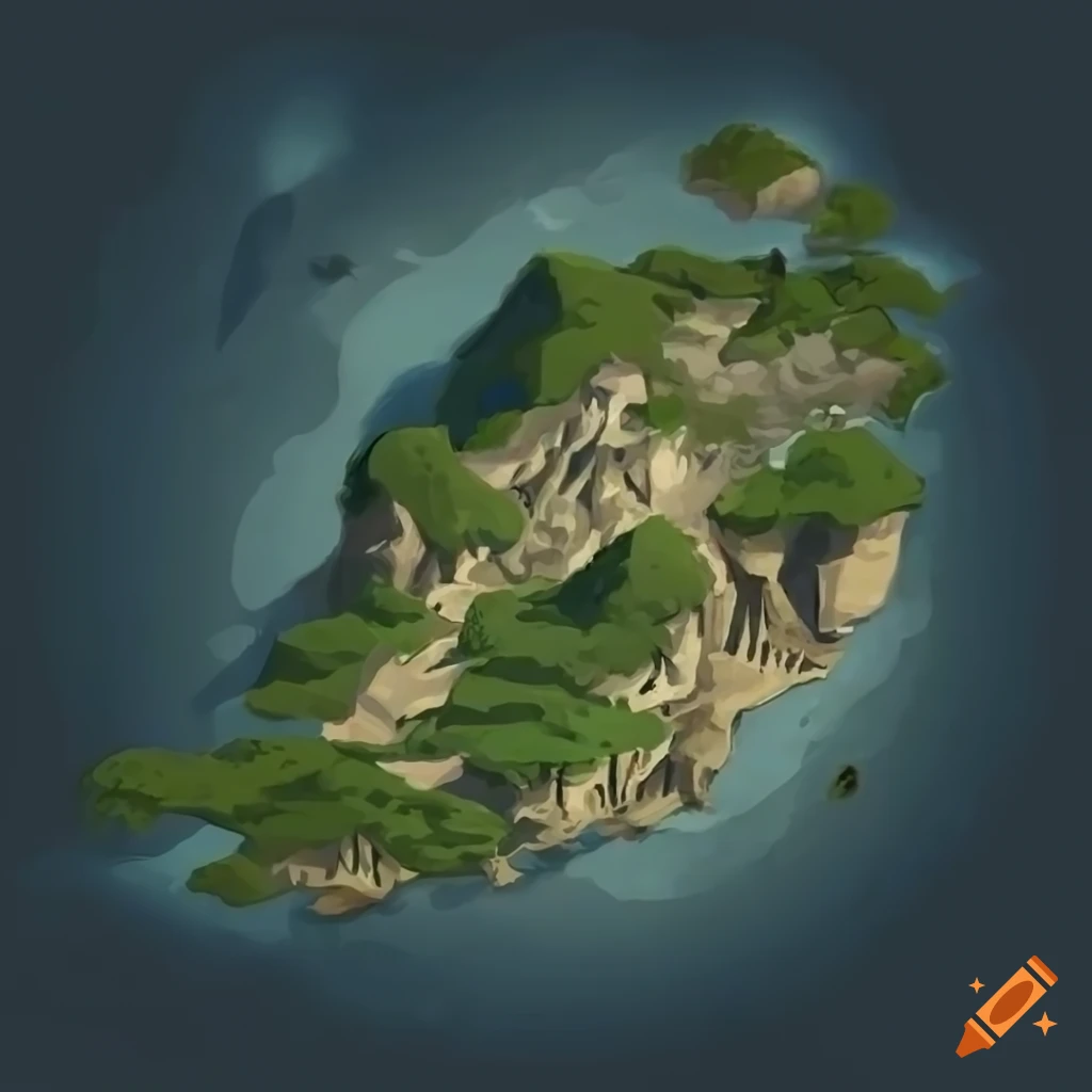 Fantasy map from above map aerial memorabilia top down view of a ...