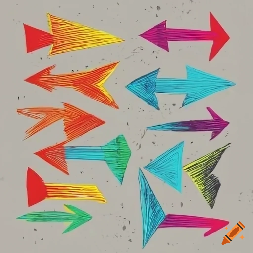 Arrows on textured background