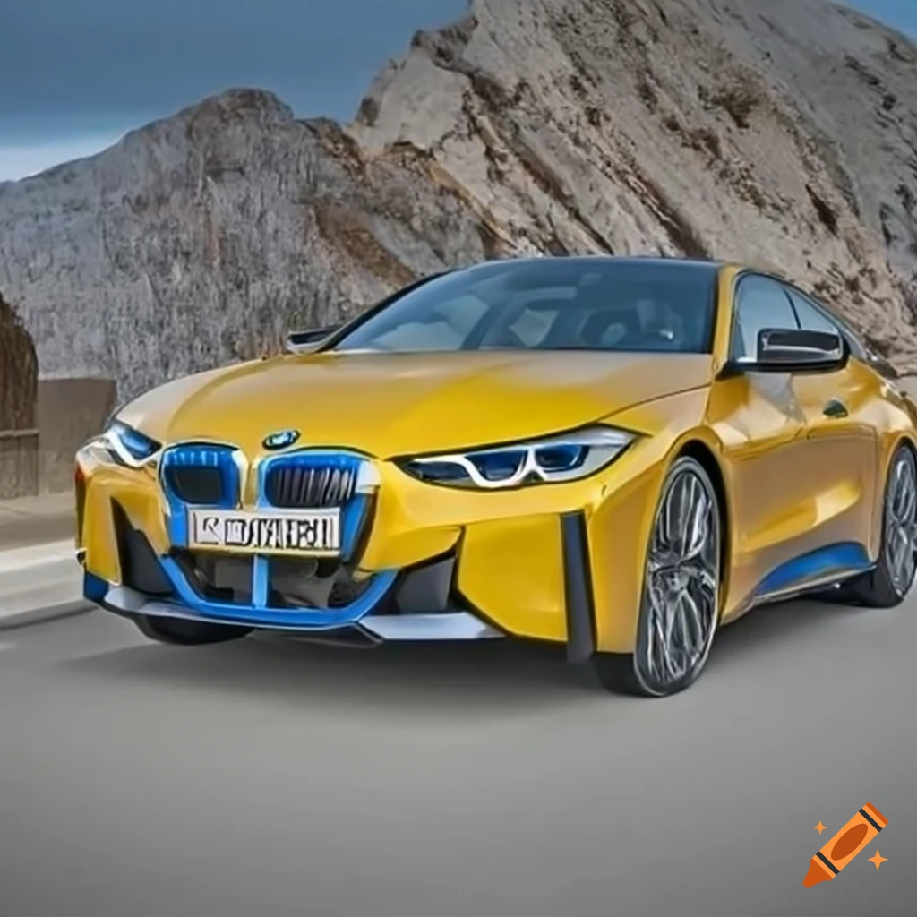 Yellow bmw i4