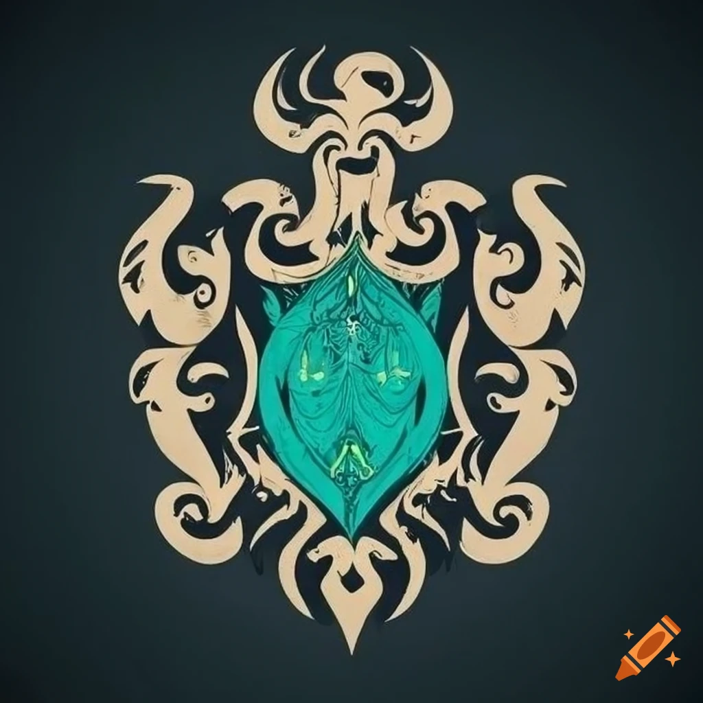 Tribal crest design on Craiyon