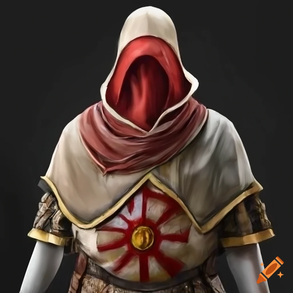 Solaire of astora, hyper realistic, heaume, red feather on Craiyon