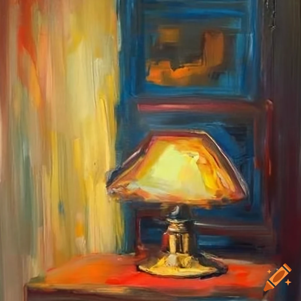A bedside lamp