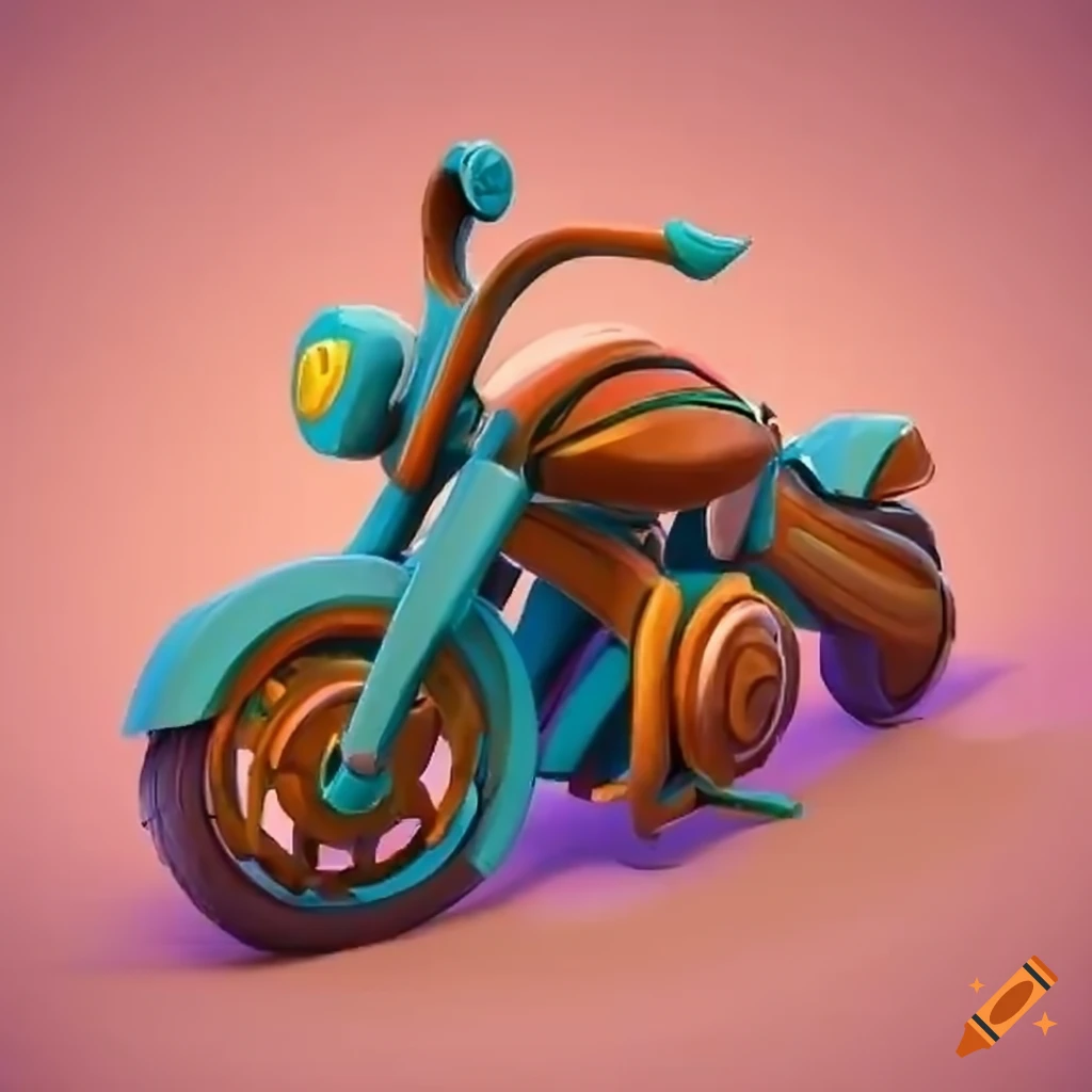 Stylized motorcycle