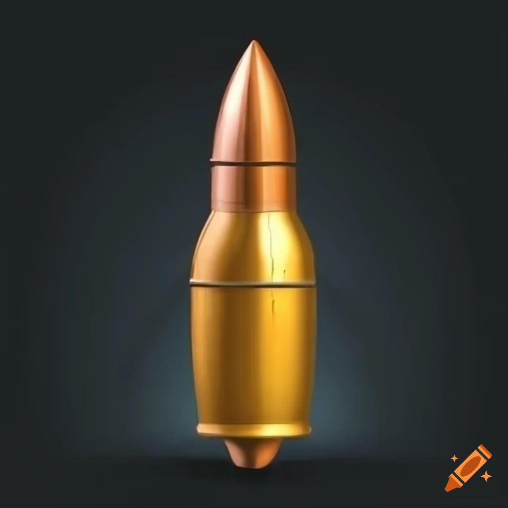 Cartoon bullet with a tail of smoke shooting toward a paper target