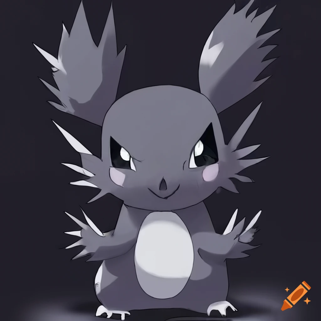 Dark type grey squirrel from Pokémon on Craiyon