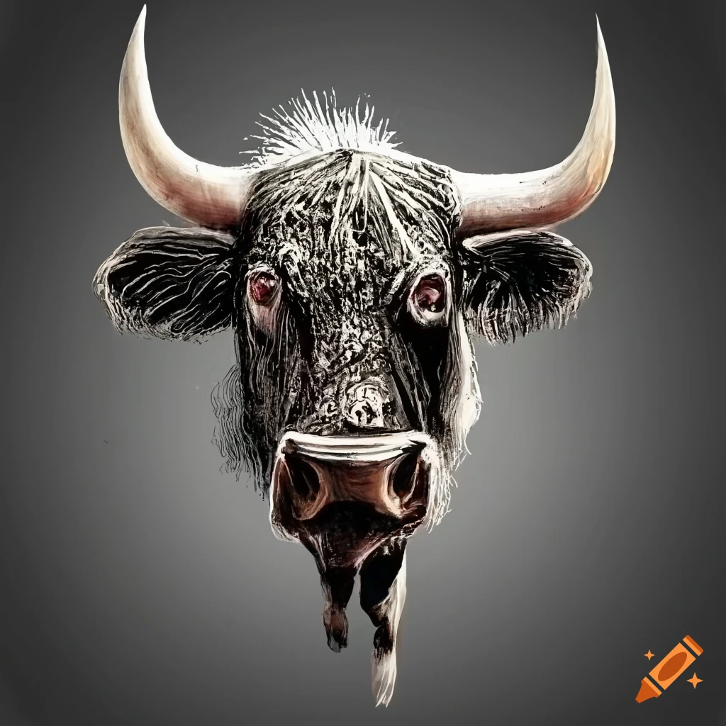 Image of a 19th century ghost bull from the wild west of New Mexico ...