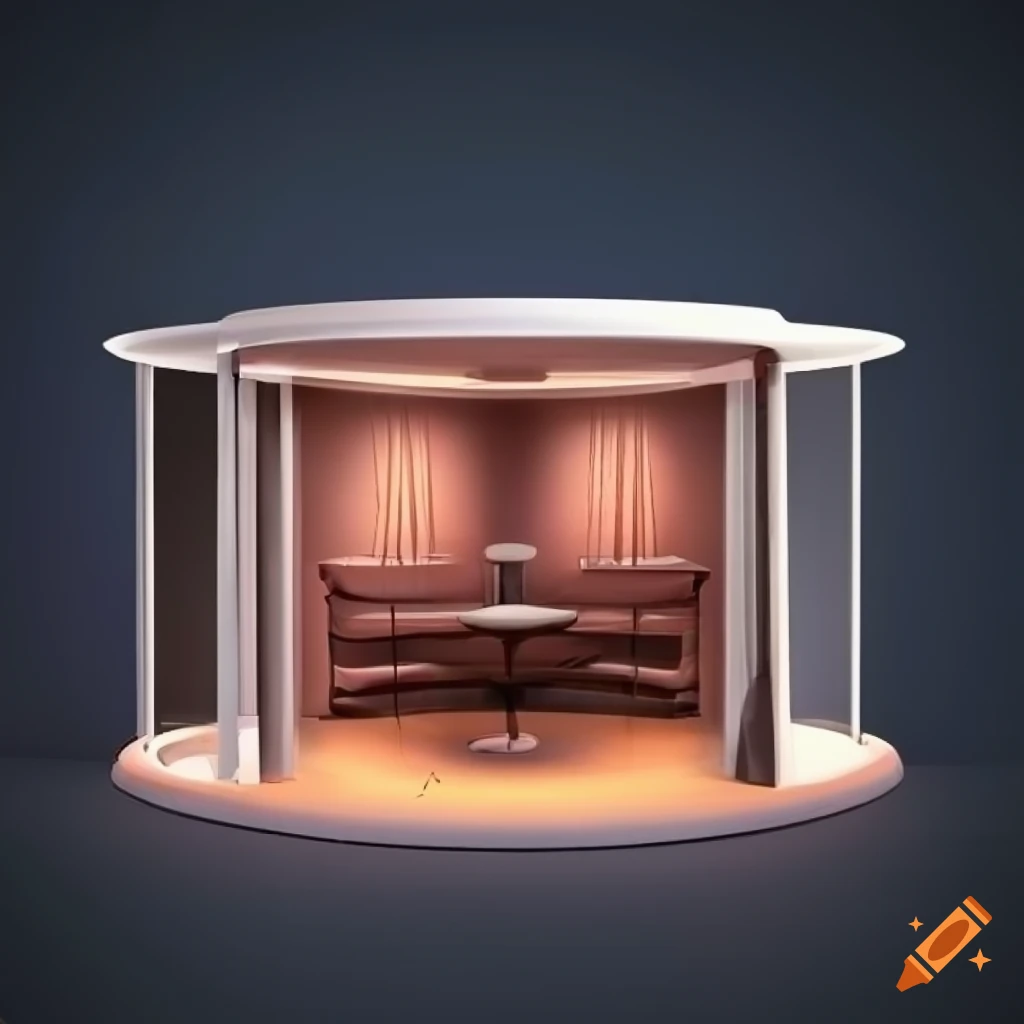 Booth 3d render 6m x3m on Craiyon