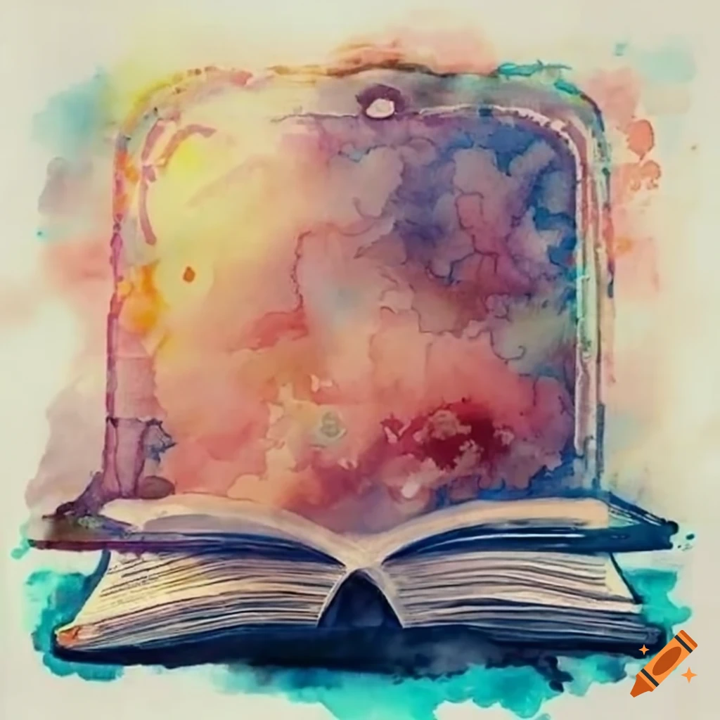 An inviting open book basking in the light of discovery on Craiyon