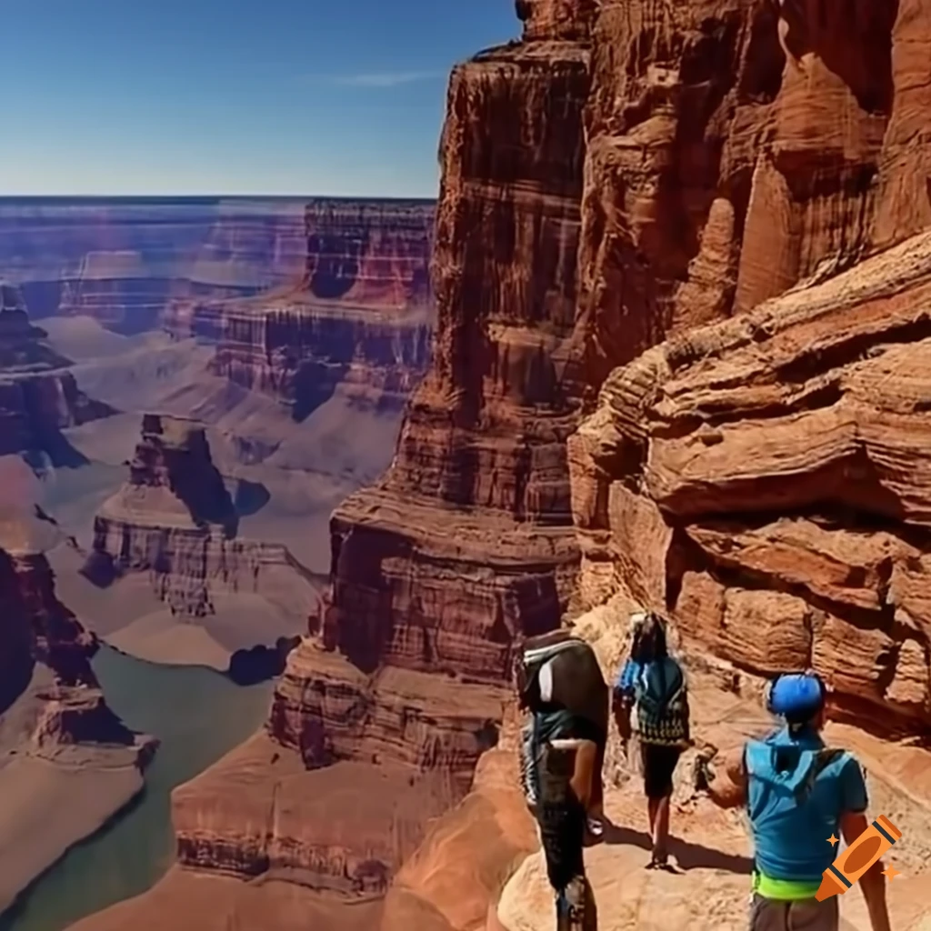 A virtual journey to the grand canyon. participants embodied as avatars ...