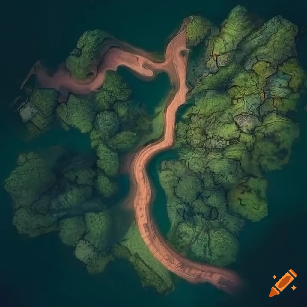 Mountain landscape roads , highlighting key locations and landmarks ...