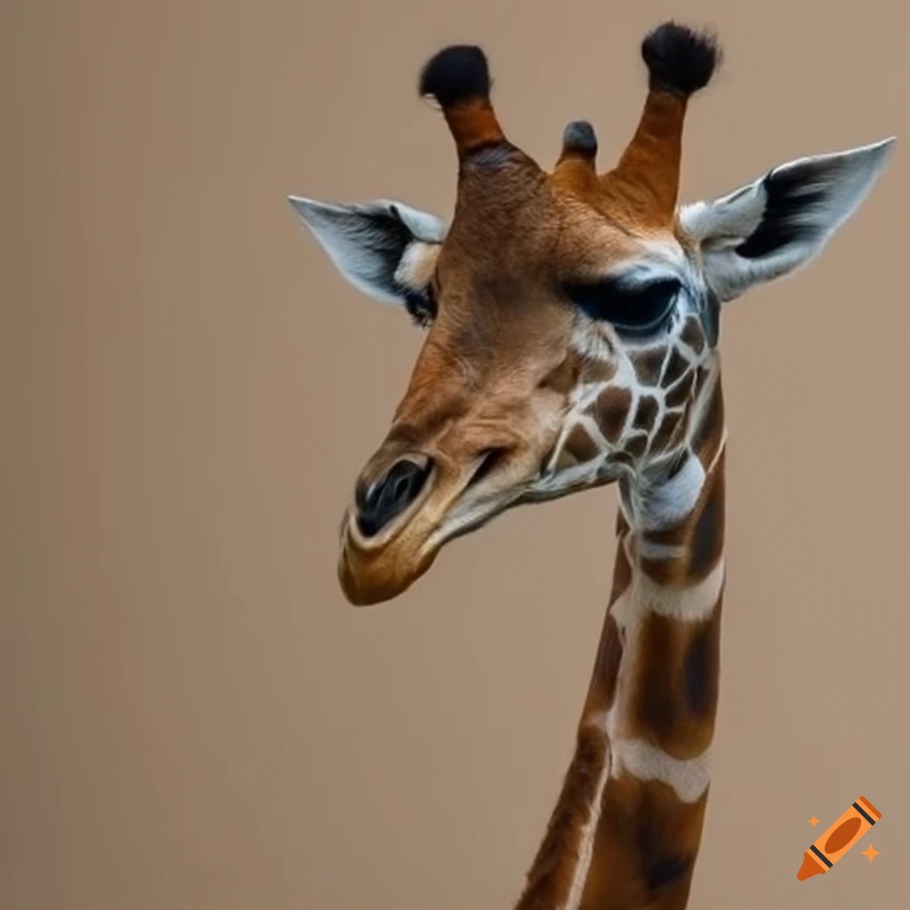 Giraffe with hair