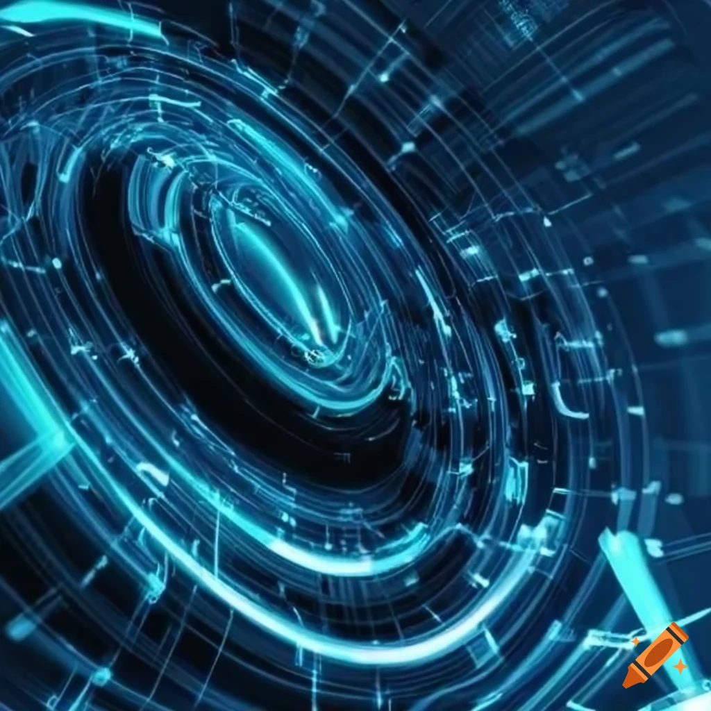 Information technology, abstract, course, background on Craiyon