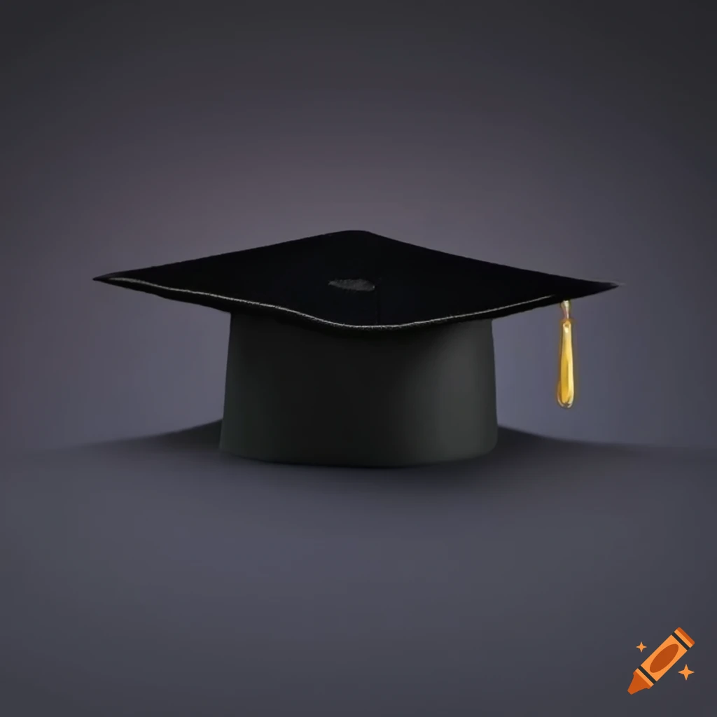 3d square academic cap in full size on Craiyon