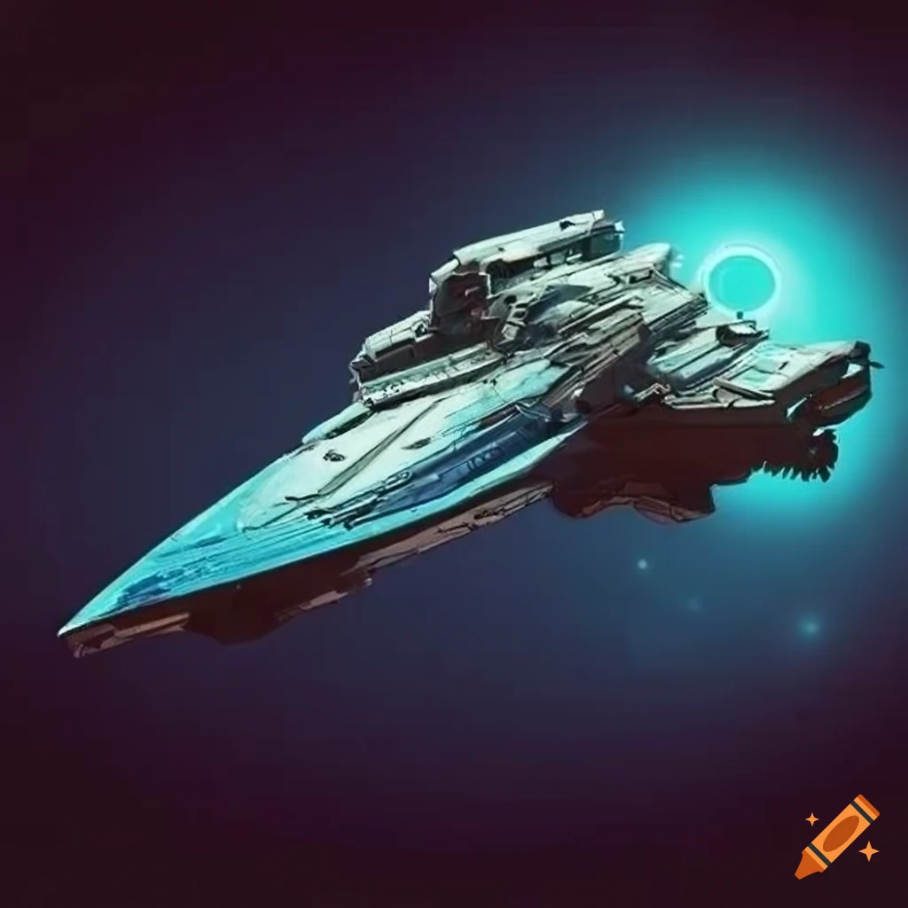 Retro futuristic space ship