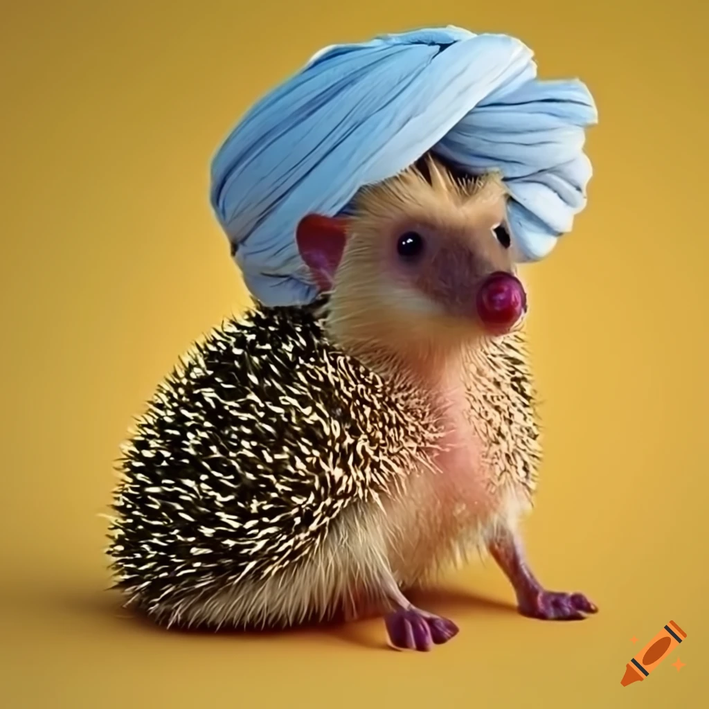 Indian hedgehog with turban