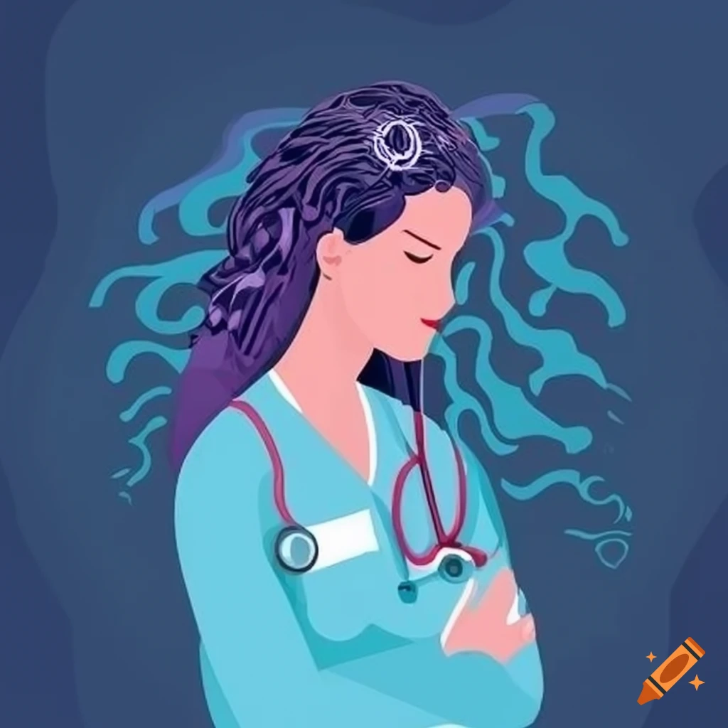 Vector art mental health nurse on Craiyon