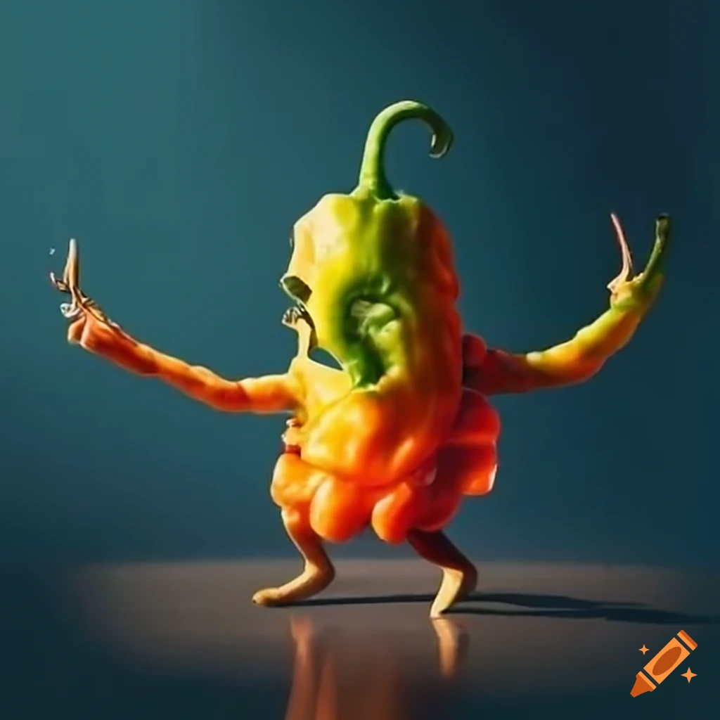 Peter picked peppers on a rooftop of a skyscraper on Craiyon