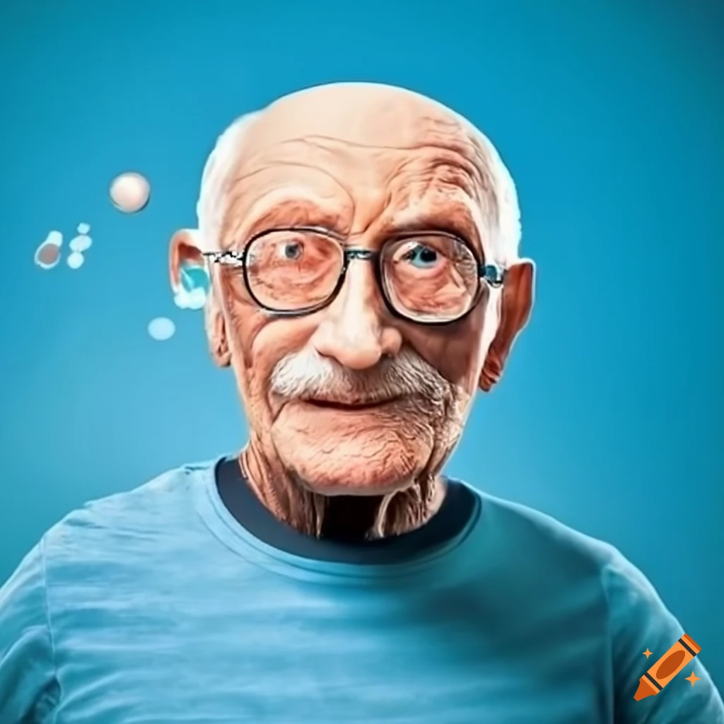 Old man with diabetes