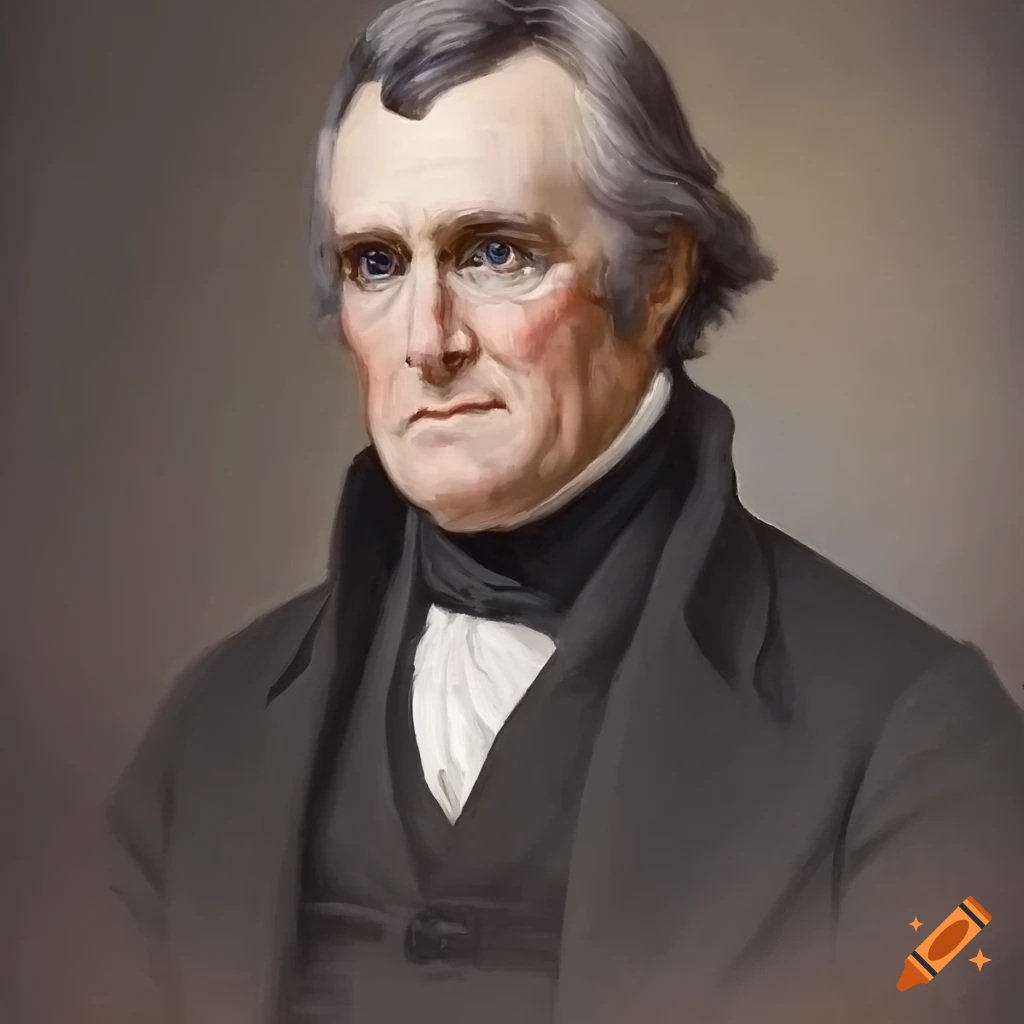 President james k polk portrait painting on Craiyon