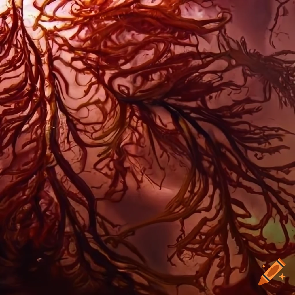 Red algae baroque on Craiyon