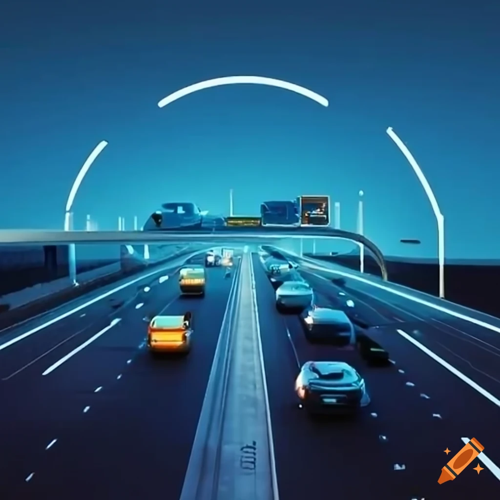 Connected car journey motorway