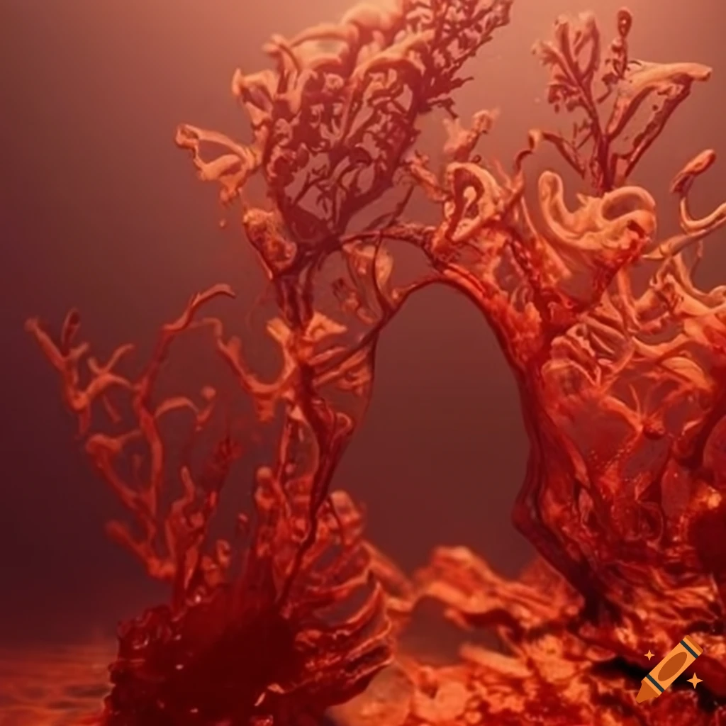 Red algae vintage
