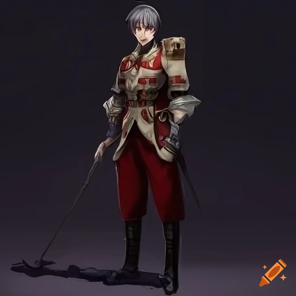 Anime fantasy military uniform on Craiyon