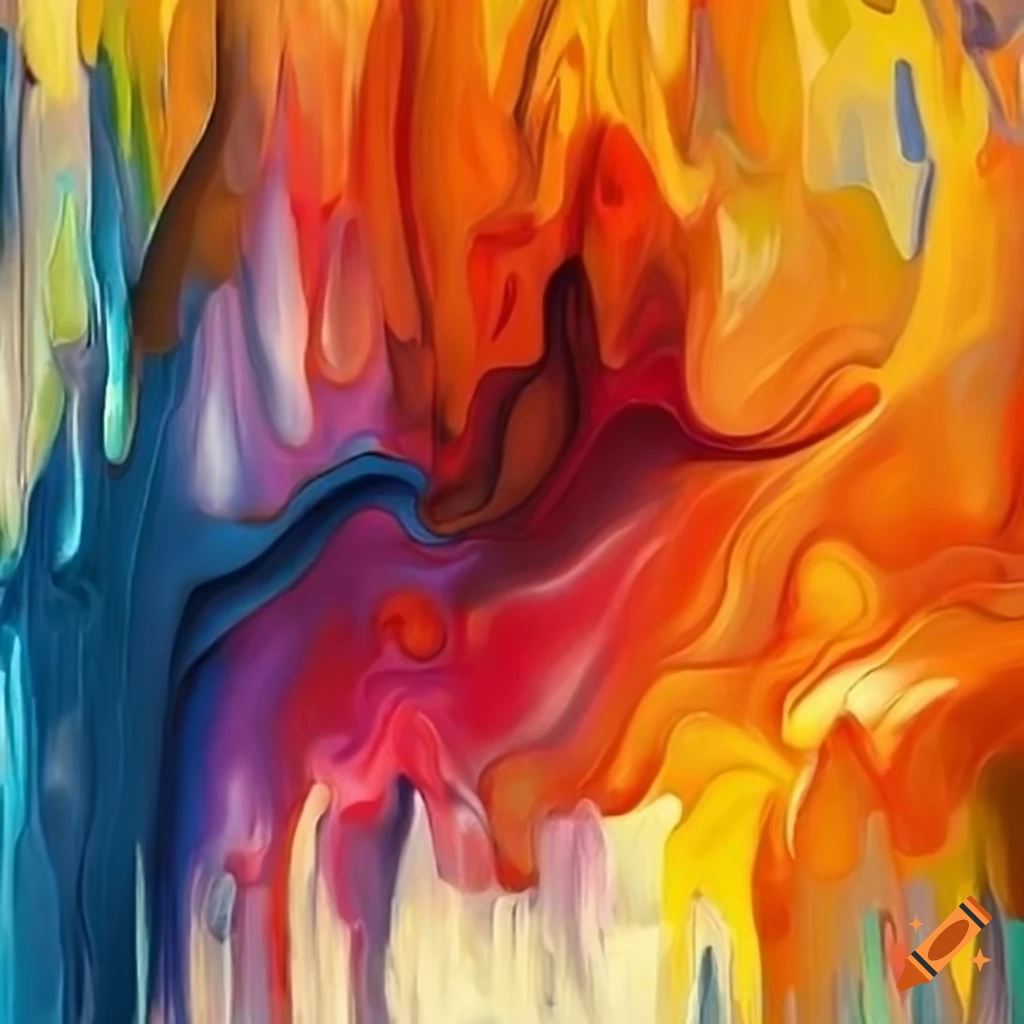 Abstract painting on Craiyon