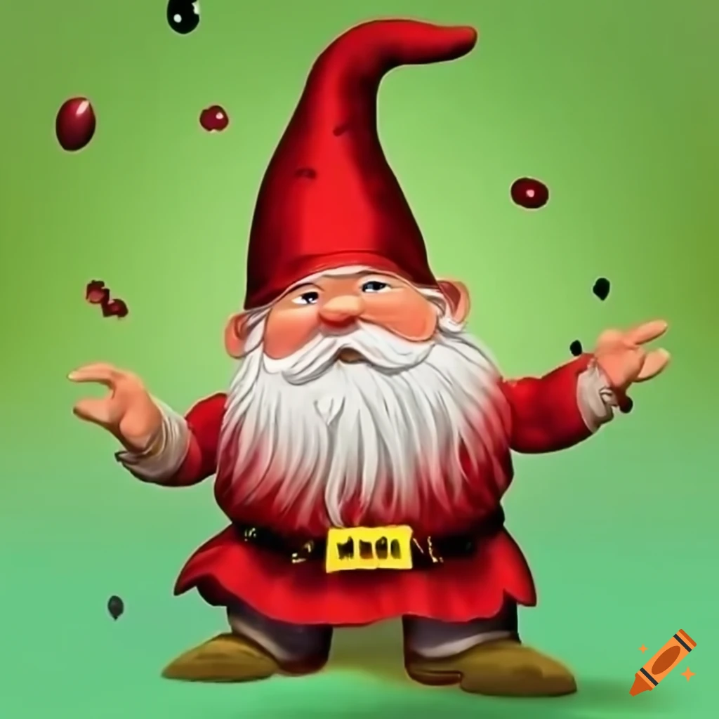 Gnome round dance on Craiyon